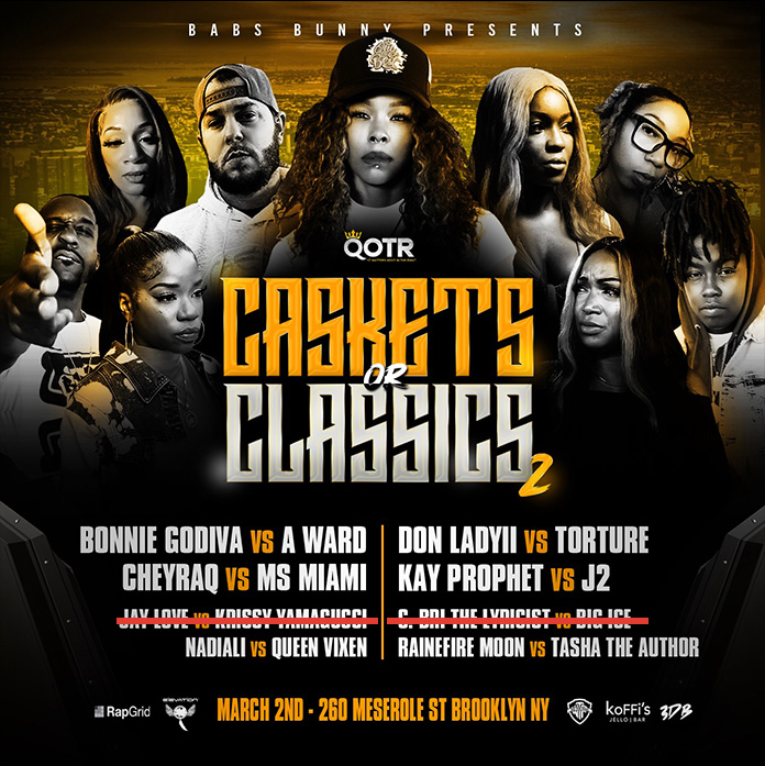 Rap Battle League Event | QOTR Presents: Caskets Or Classics 2 | Rap Grid
