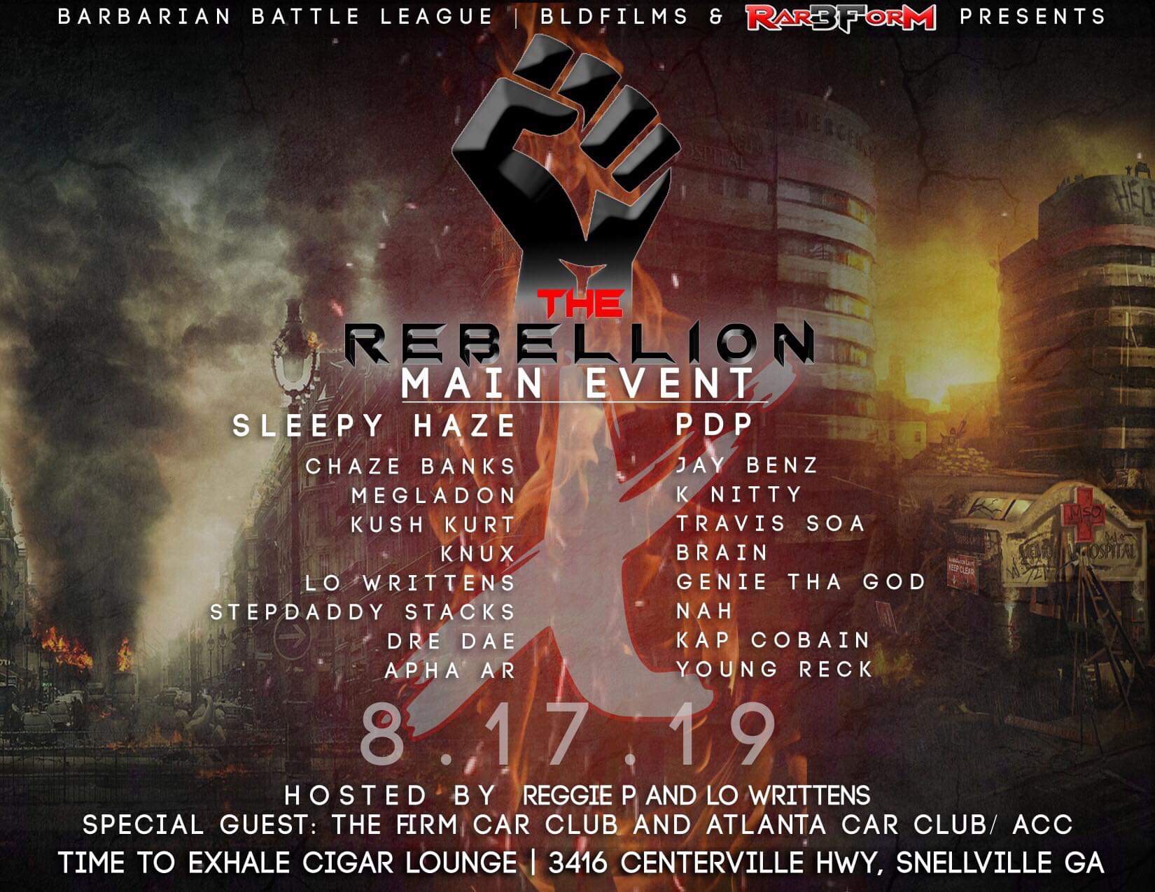 Rap Battle League Event | The Rebellion | Rap Grid