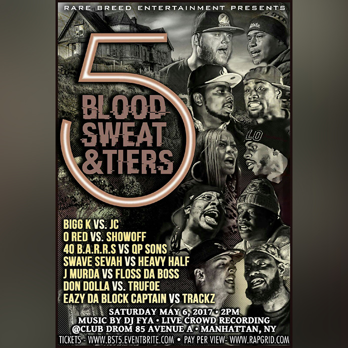 Rap Battle League Event | RBE Presents: Blood Sweat & Tiers 5 | Rap Grid
