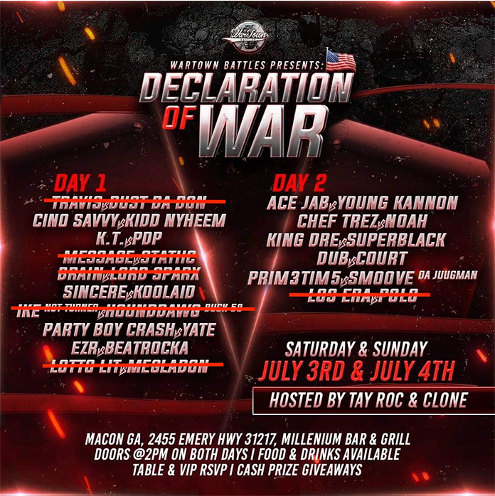 Rap Battle League Event | Wartown Battles Presents: Declaration of War ...