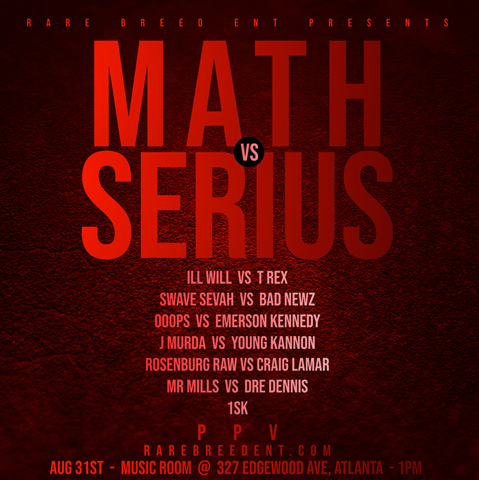 Rap Battle League Event | RBE Presents: Math Hoffa vs Serius Jones ...