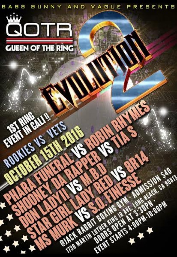 Rap Battle League Event | Queen Of The Ring Presents: Evolution 2 | Rap ...